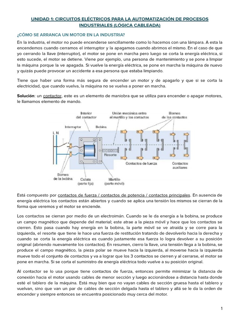 Circuitos eléctricos para la automatización de procesos industriales: explicación detallada del ...