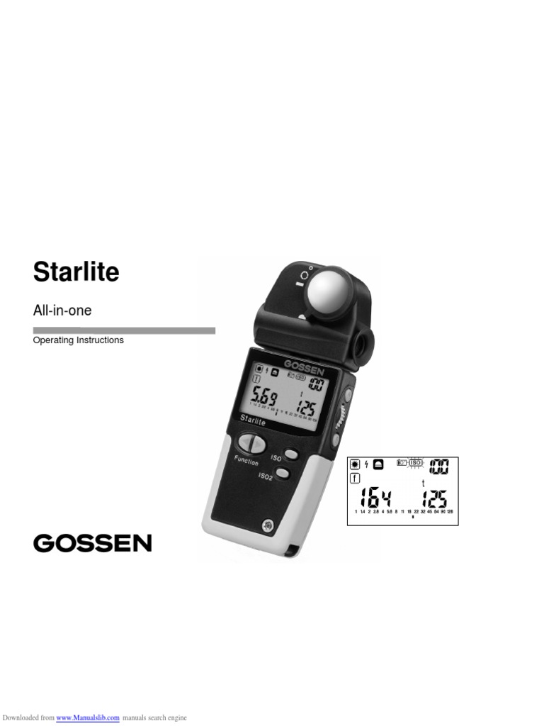 Starlite Manual | PDF | Exposure (Photography) | Shutter Speed