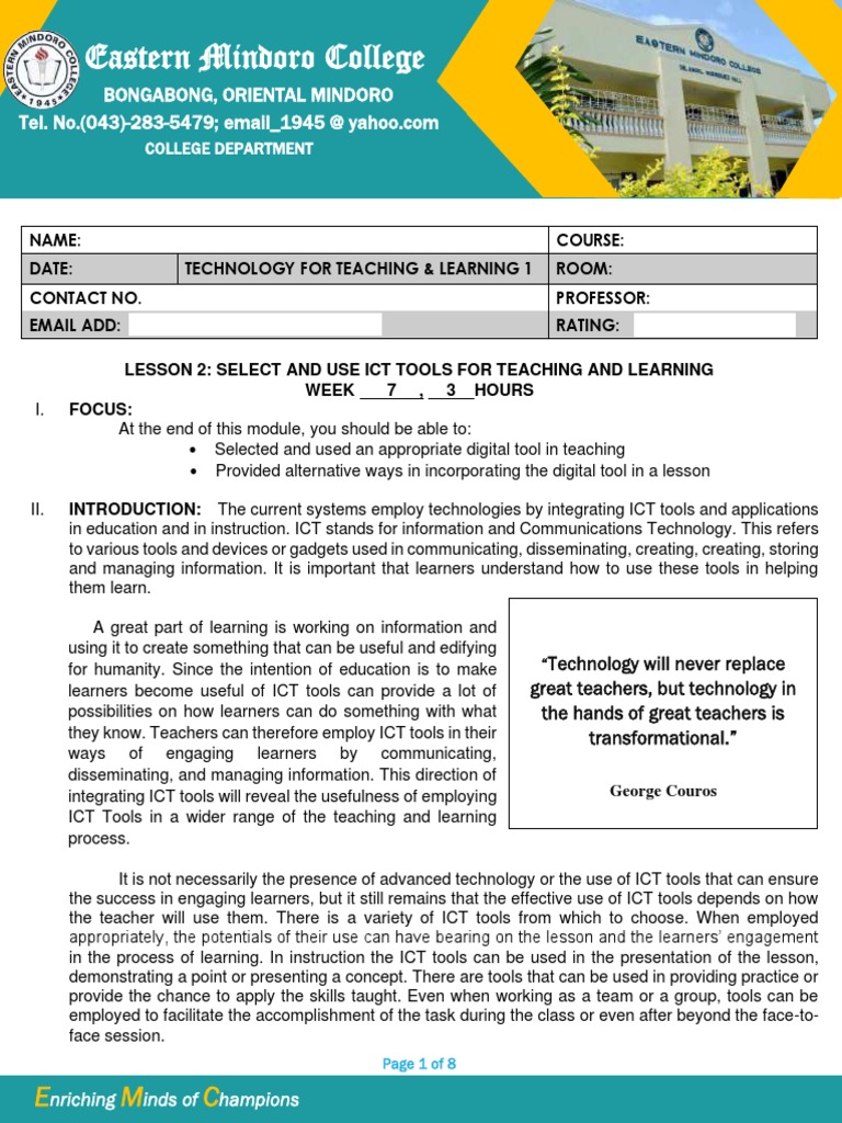 Module 3-Lesson 2 | PDF | Educational Technology | Qr Code