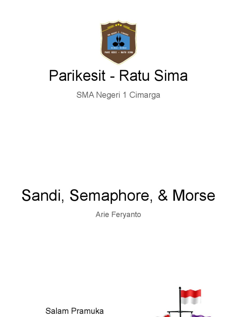 Sandi Morse dan Semaphore Pramuka | PDF
