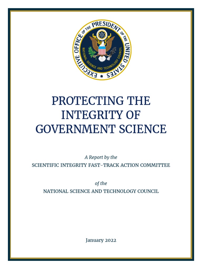 Protecting The Integrity of Government Science - January 2022 | PDF ...