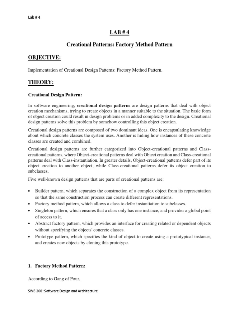 Lab4 Pdf Method Computer Programming Class Computer Programming 0481