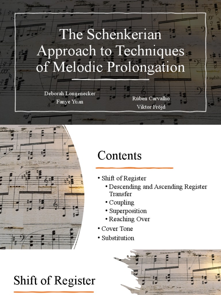 The Schenkerian Approach To Techniques of Melodic Prolongation | PDF ...