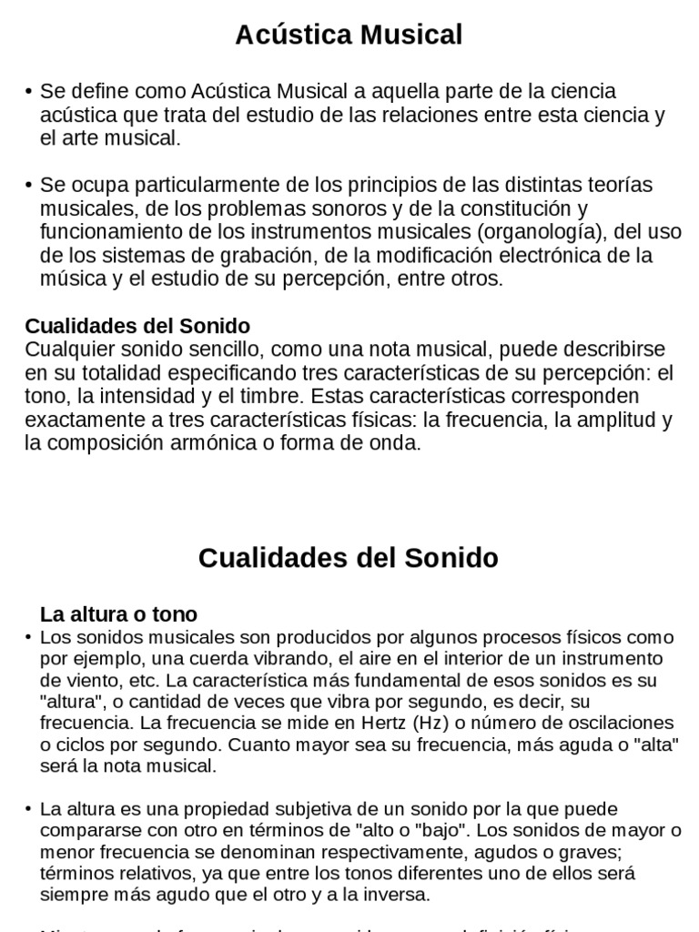 1.4 - Acústica Musical. Intervalos, Escalas y Acordes (Repaso) | PDF ...