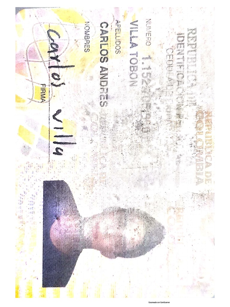 Cedula Carlos Villa | PDF