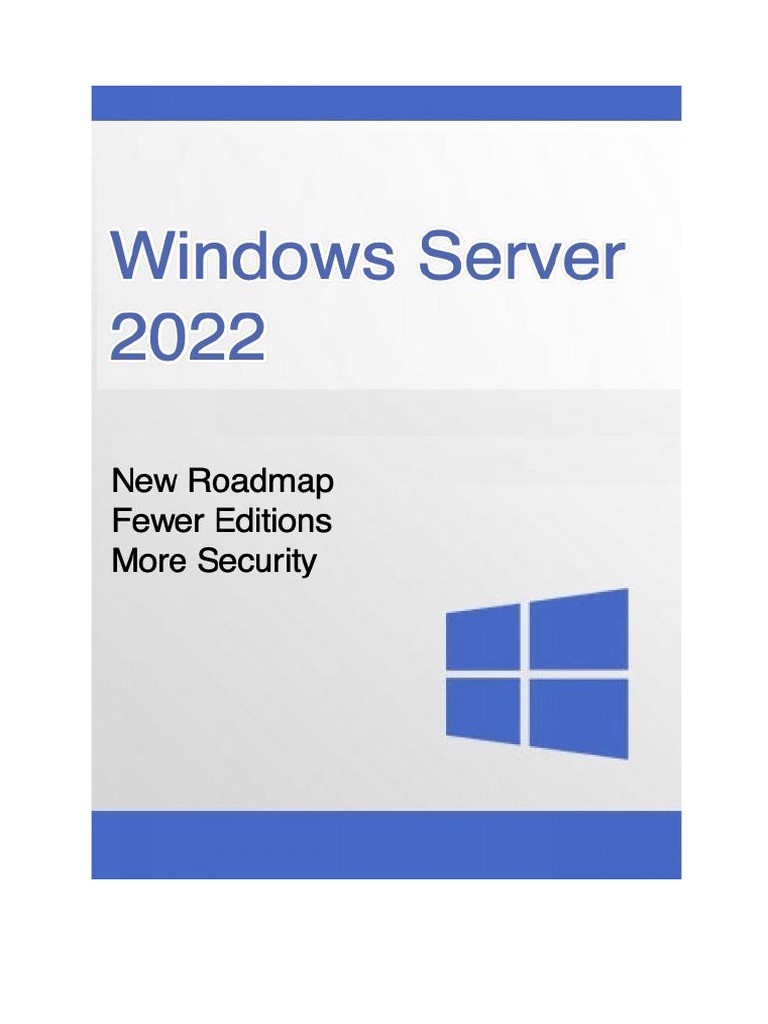 Ebook Windows Server 2022 New Roadmap Fewer Editions More Security ...