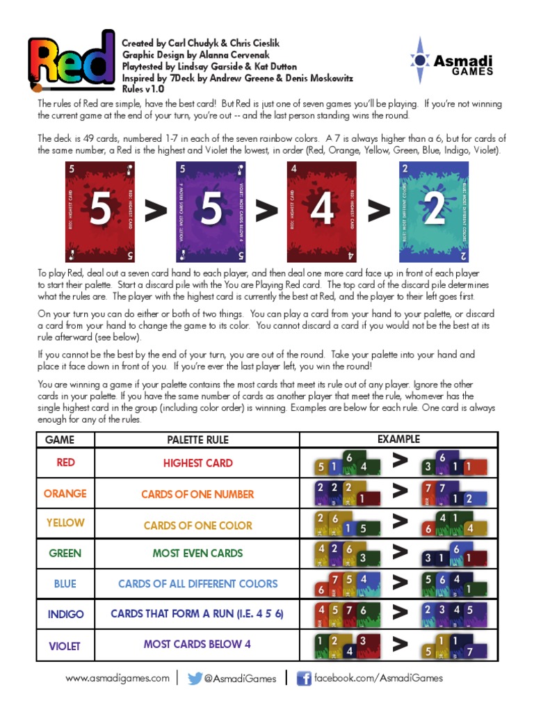 Red Print and Play | PDF | Red | Playing Cards