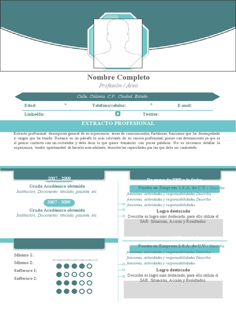 5 Plantillas de Word para La Elaboración Del CV | PDF