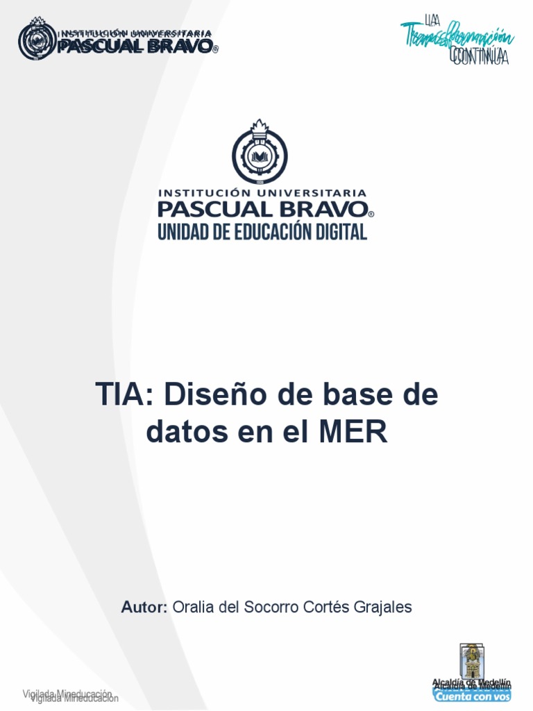 TIA Diseno de Una Base de Datos en El MER | PDF | Bases de datos ...