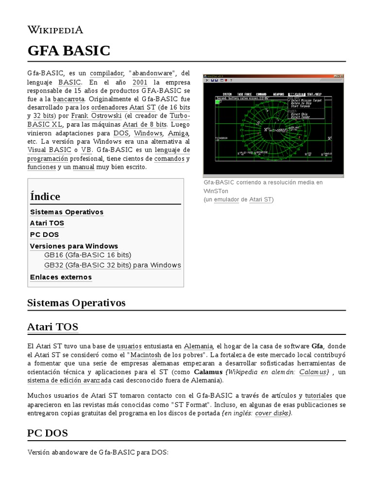 Gfa Basic | PDF | Programación de computadoras | Edad de información