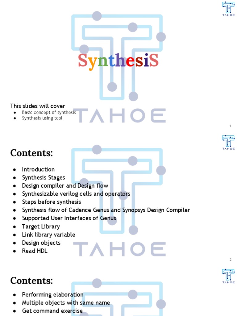 Synthesis | PDF | Logic Synthesis | Hardware Description Language