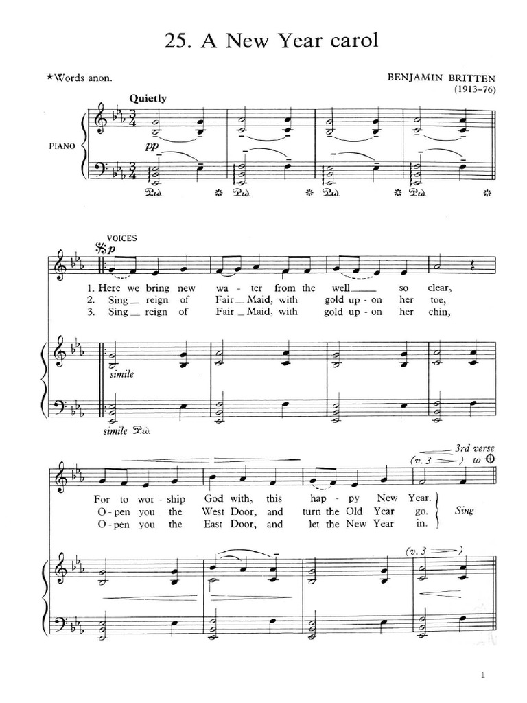 Britten A New Year Carol | PDF