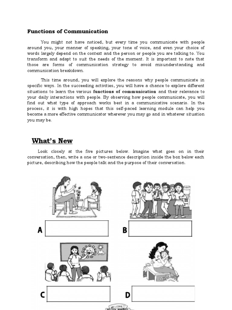 Functions of Communication | PDF | Communication | Nonverbal Communication