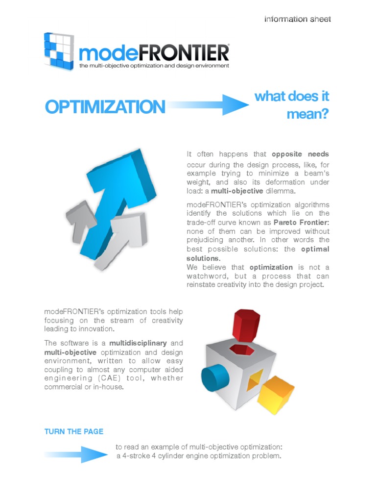 modeFRONTIER, Optimization Concept | PDF | Mathematical Optimization ...