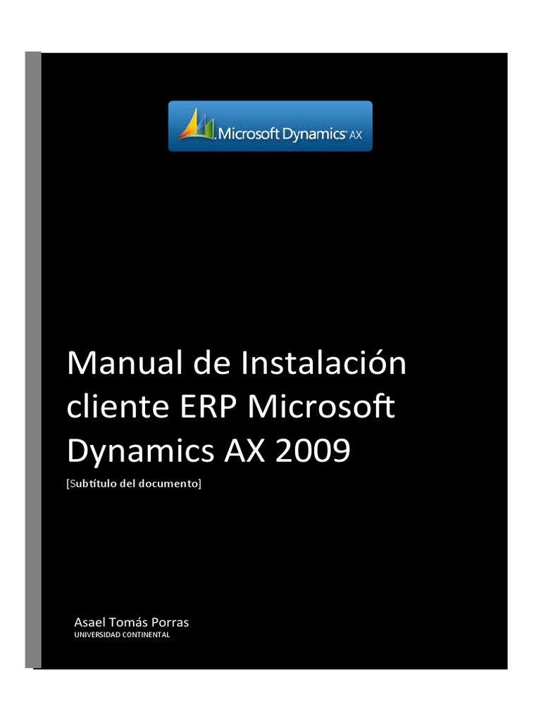 Manual de Instalación Microsoft Dynamics AX 2009 | PDF | Software | Informática