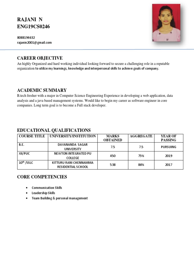 Rajani - Final Resume | PDF | World Wide Web | Internet & Web