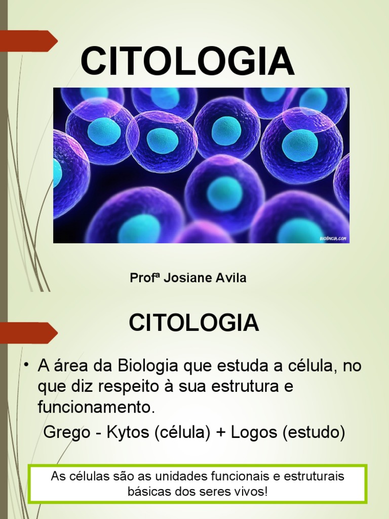 A estrutura e função da célula: uma introdução à citologia | PDF ...