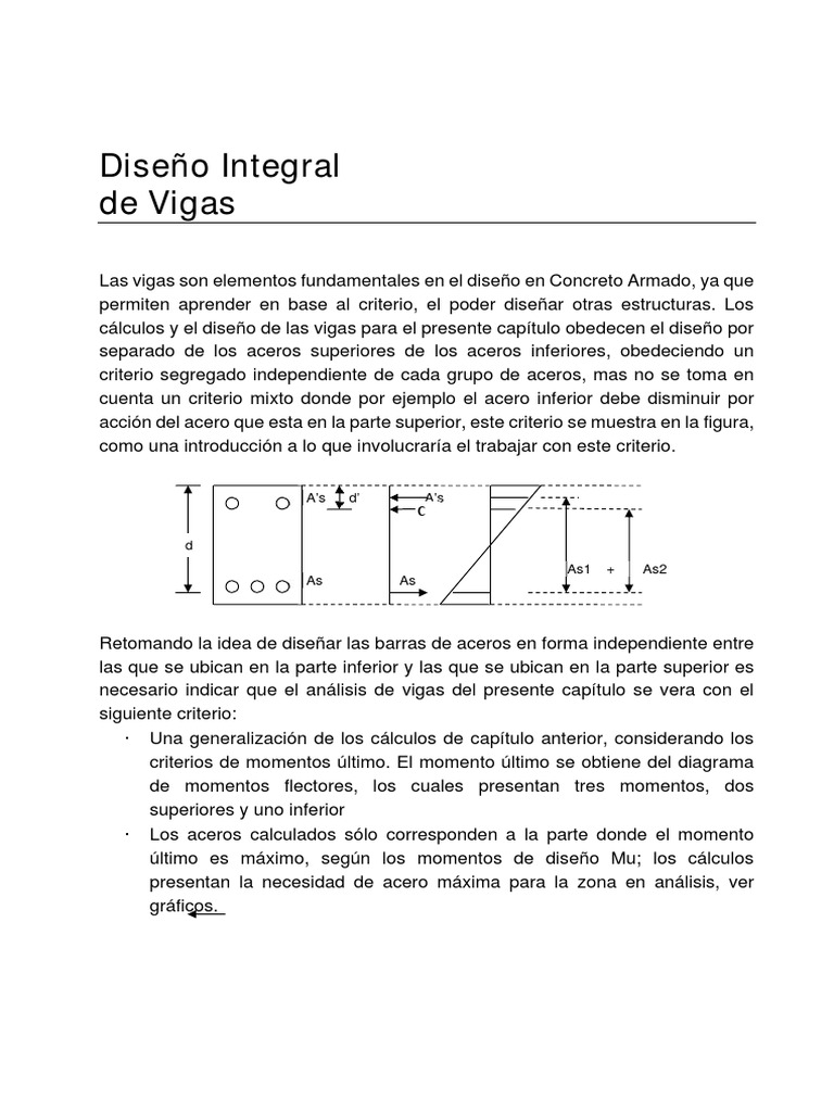 Diseño Integral de Vigas | PDF | Viga (Estructura) | Acero
