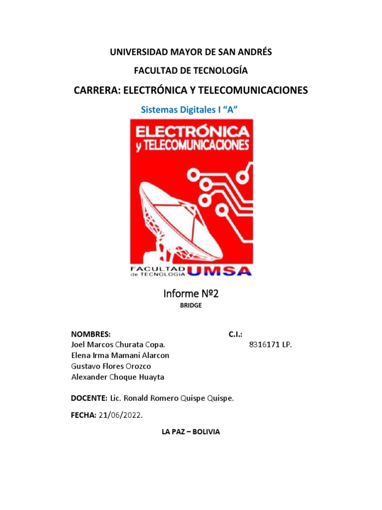 Informe 2 Sistemas Digitales I | PDF