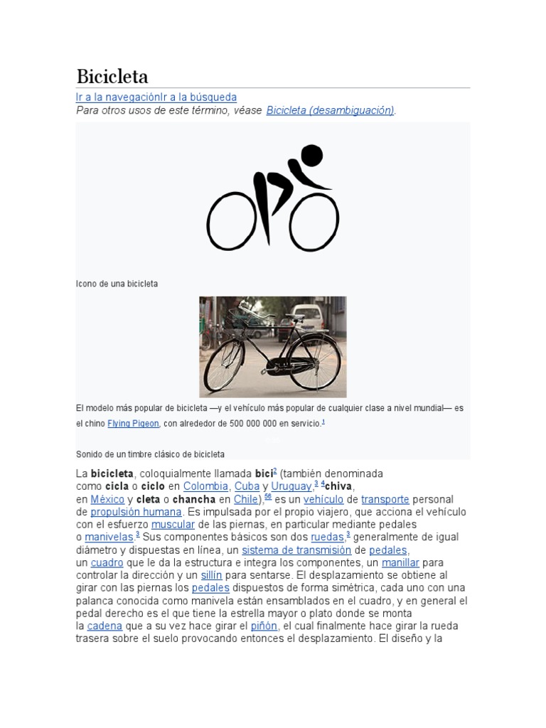 Bicicleta | PDF | Bicicleta de montaña | Transporte de tierra