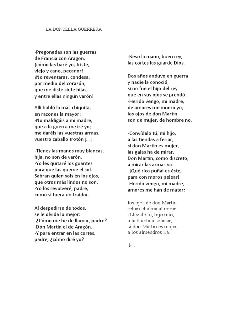 Doncella Gerrera de Teresa Sagrera | PDF