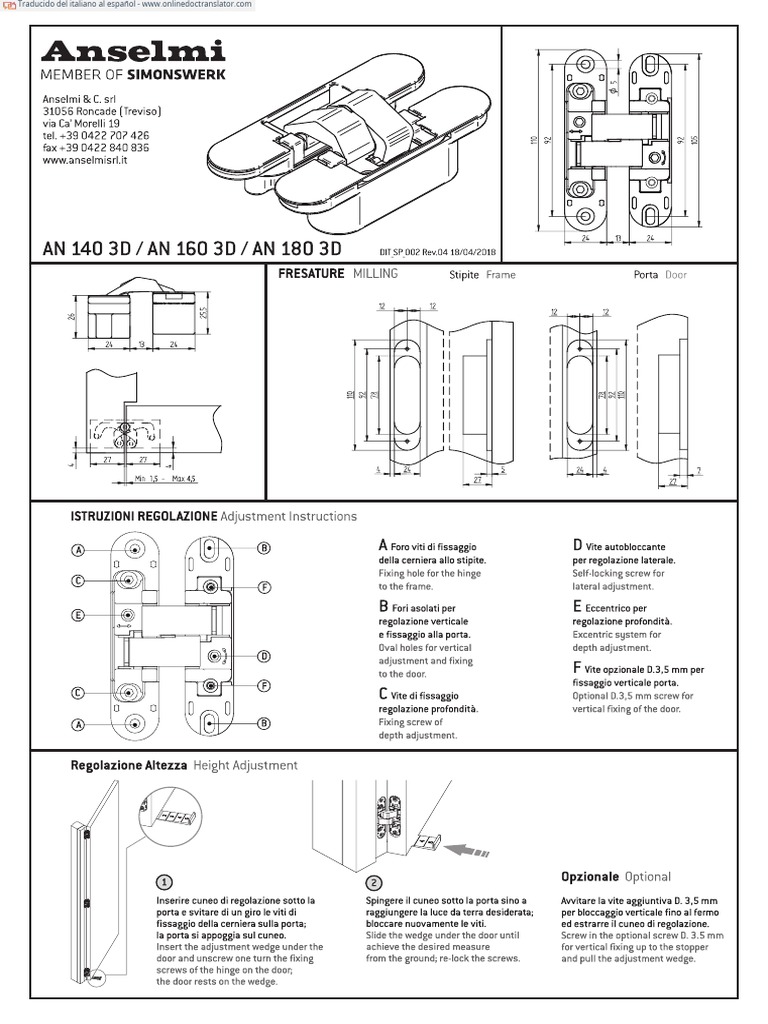 Anselmi 140 3D | PDF | Equipo | Bienes manufacturados
