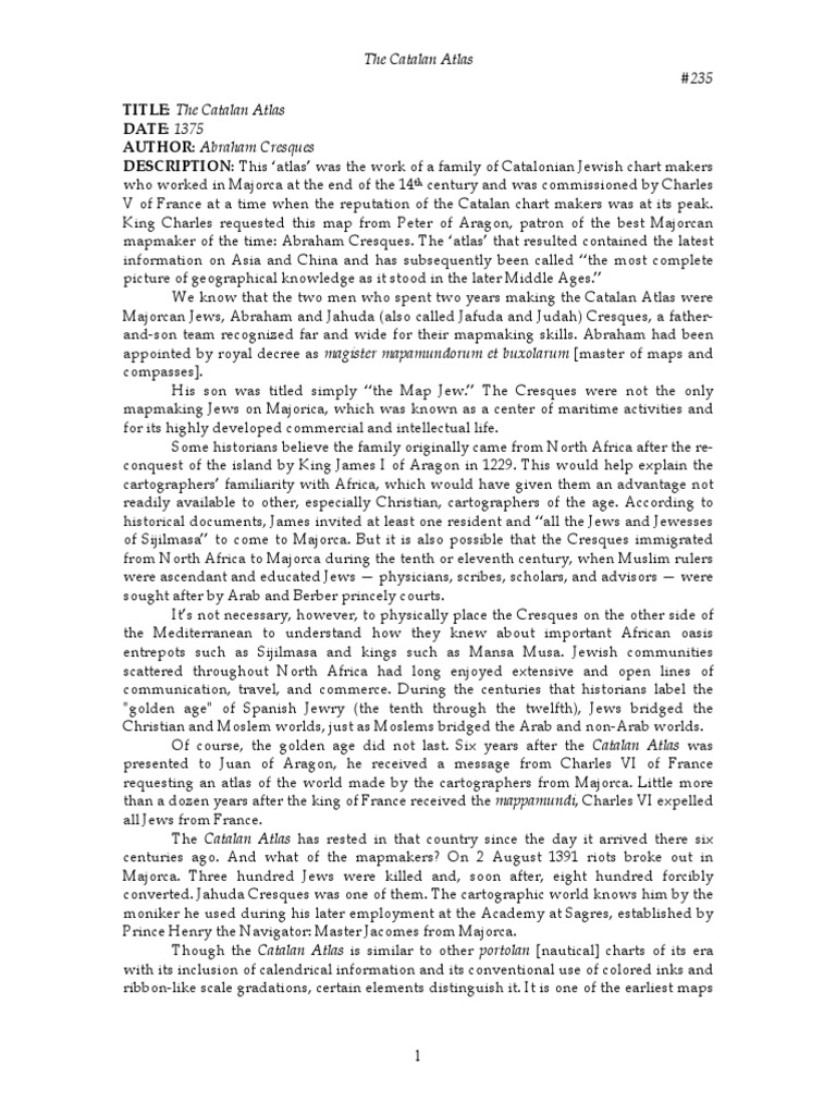 235 Catalan Atlas | PDF