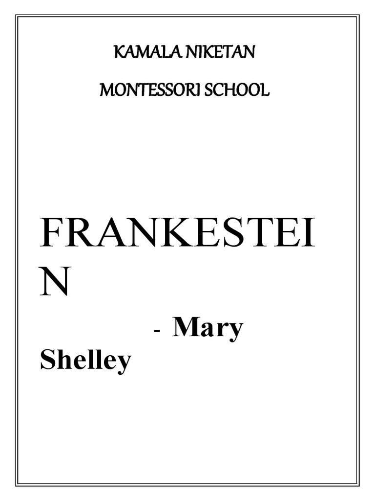 Frankenstein: A Character Analysis | PDF | Frankenstein