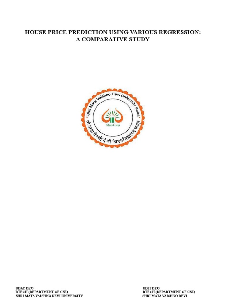 House Price Prediction Using Regression Models | PDF | Data Analysis | Data