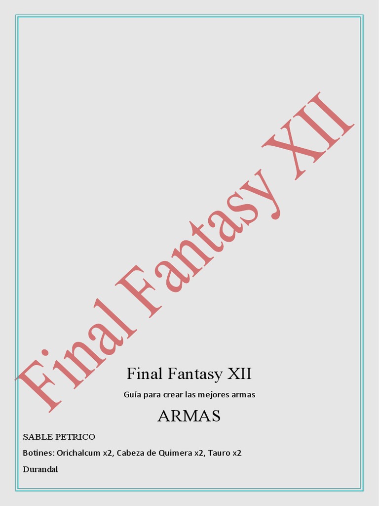 Final Fantasy XII | PDF