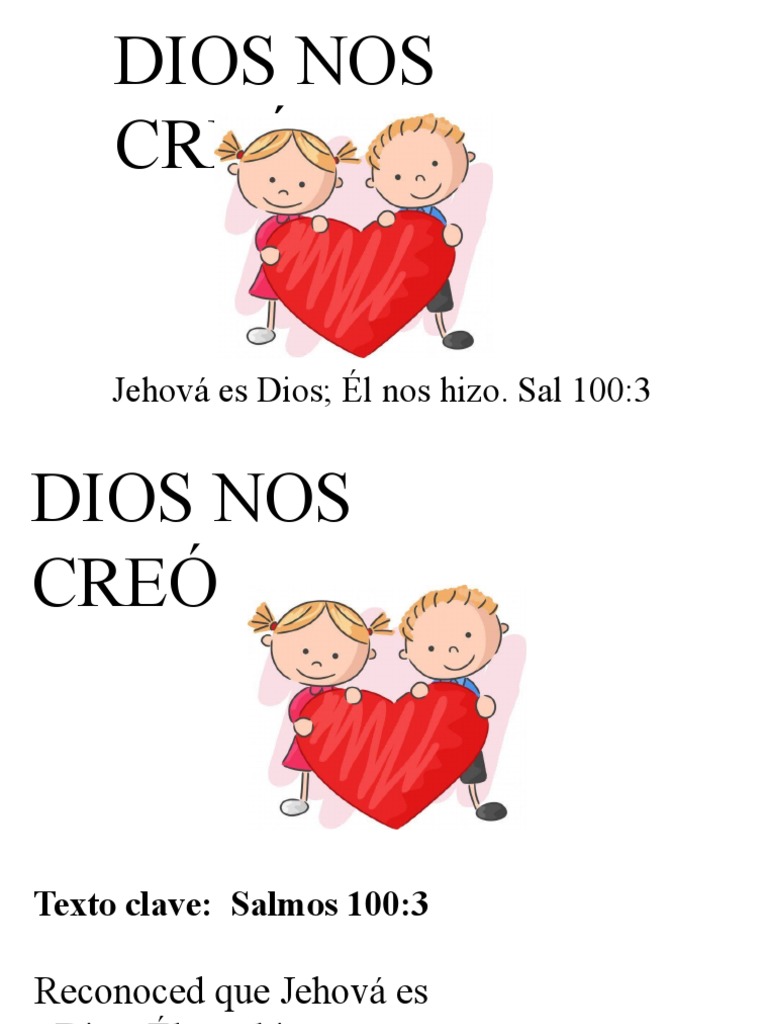 Dios Me Creó | PDF | Creencia religiosa y doctrina