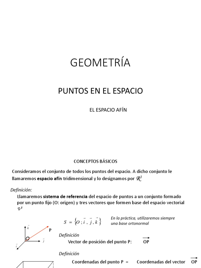 Geometria Afin Al Espacio Pdf Geometria Plana Ecuaciones