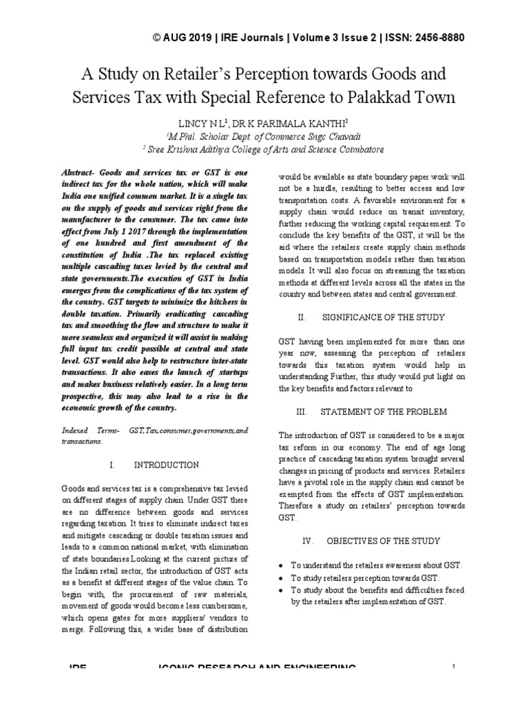 Retailer GST Project | PDF | Value Added Tax | Taxes