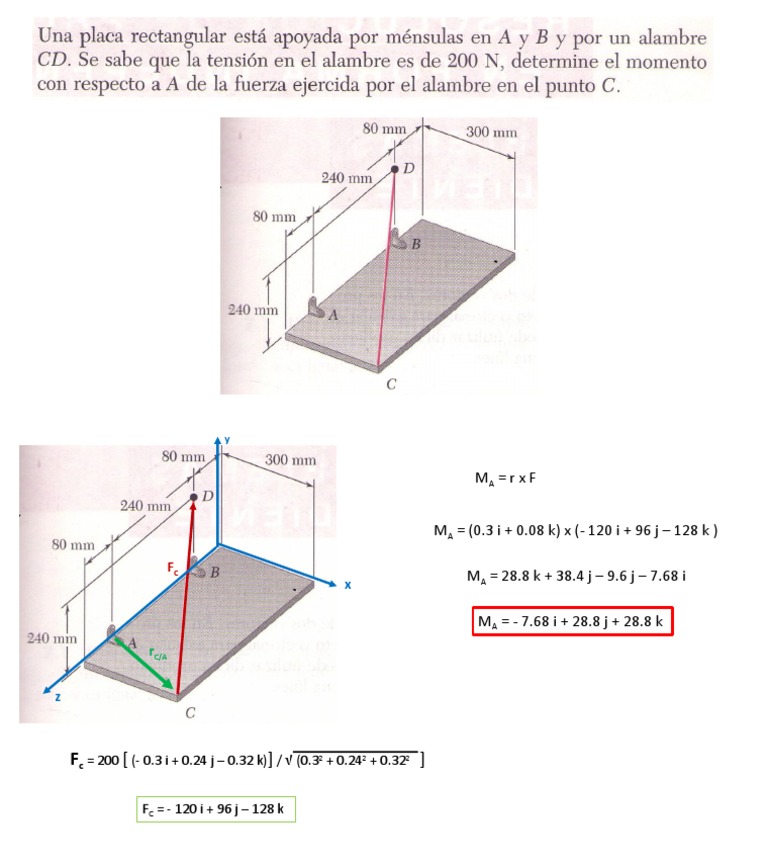 Cálculo de Momento en 3D | PDF