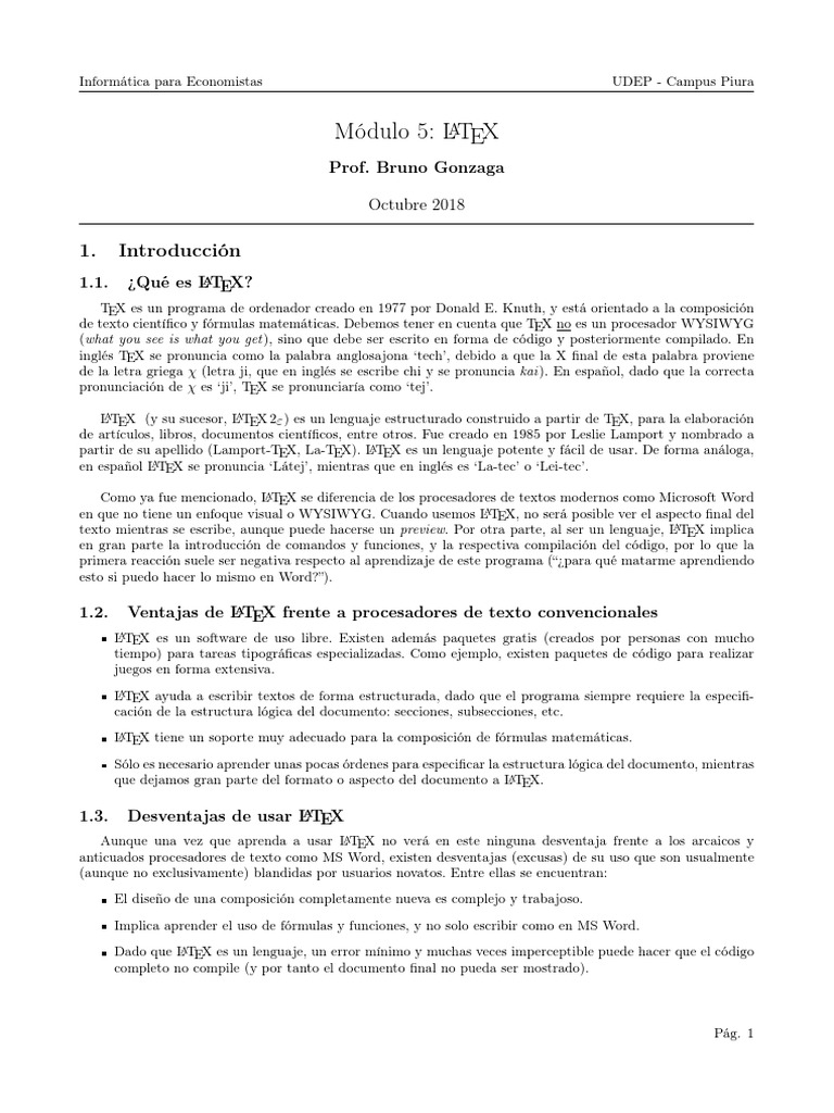 LN5 - LaTeX | PDF | Te X | Informática