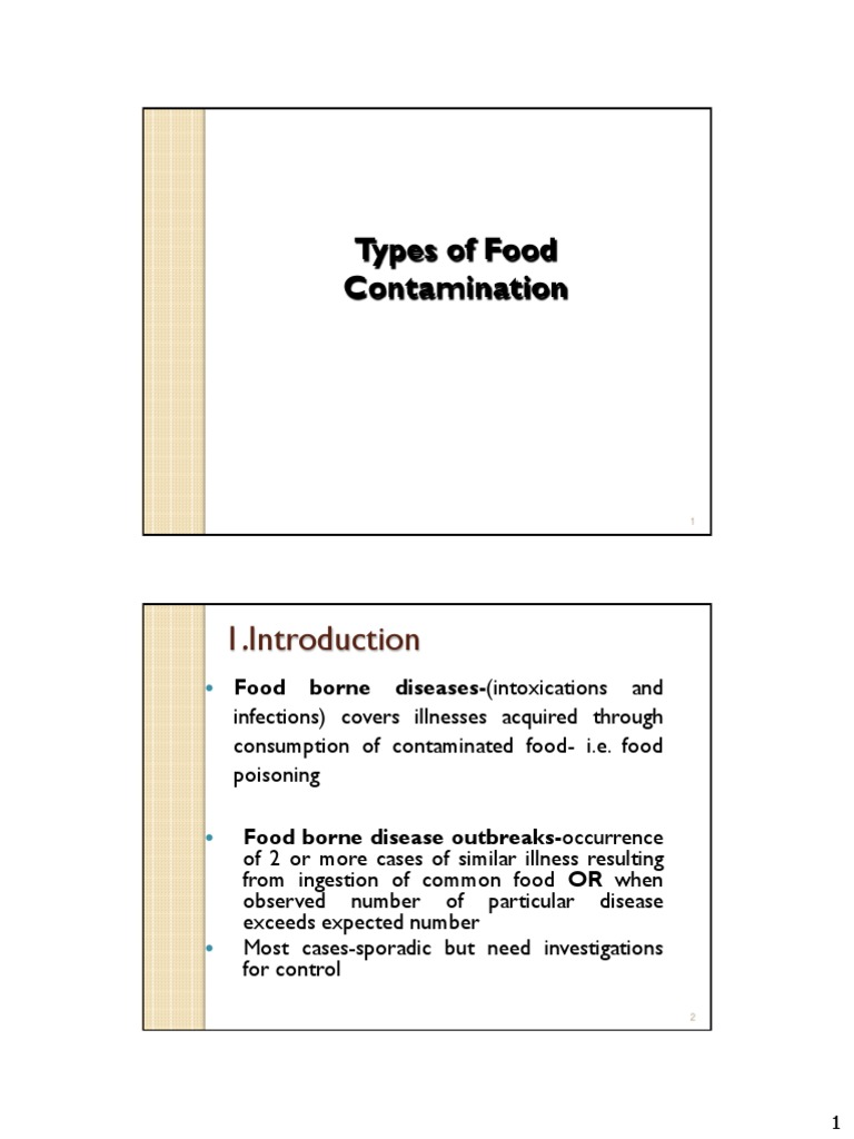 Types of Food Contamination | PDF | Foodborne Illness | Diarrhea