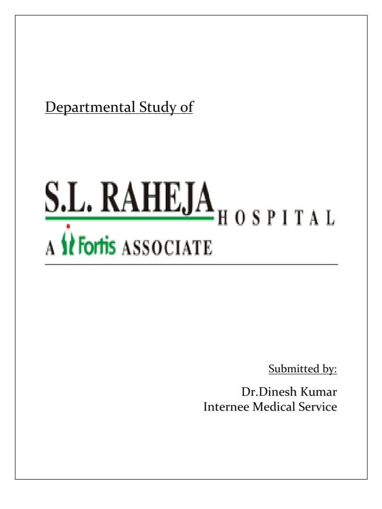 Fortis S.L. Raheja Hospital Overview | PDF | Pharmacy | Inventory