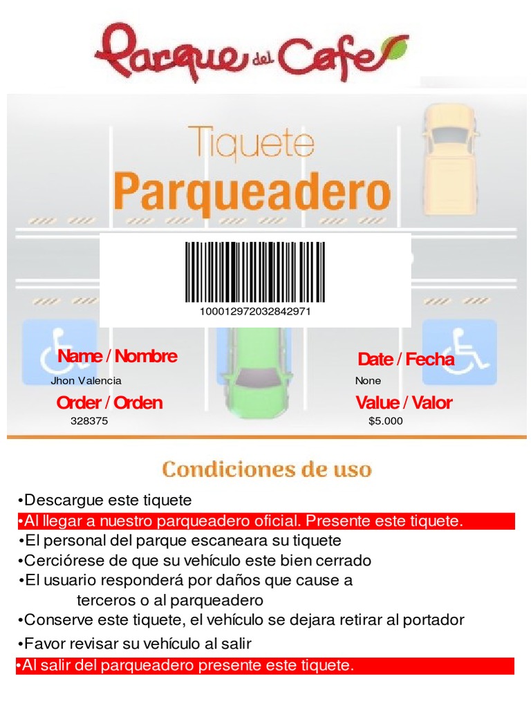 Ticket Order 328375 | PDF | Pasaporte