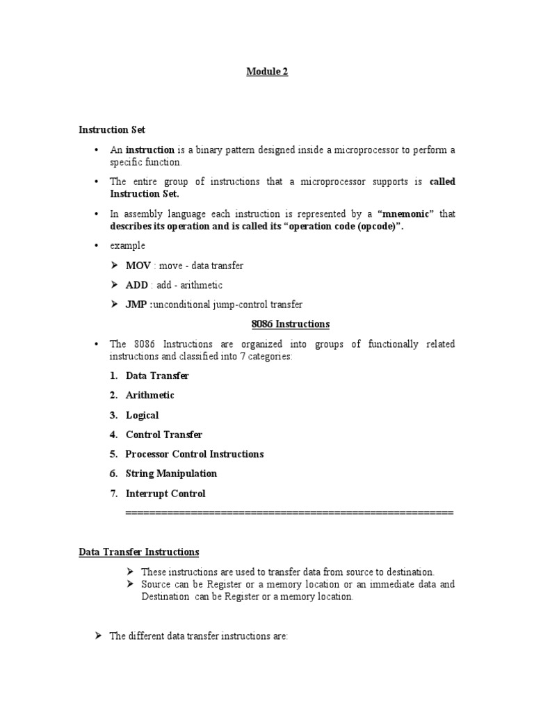 MP Module 2 - Modified - Correct | PDF | Subroutine | Assembly Language