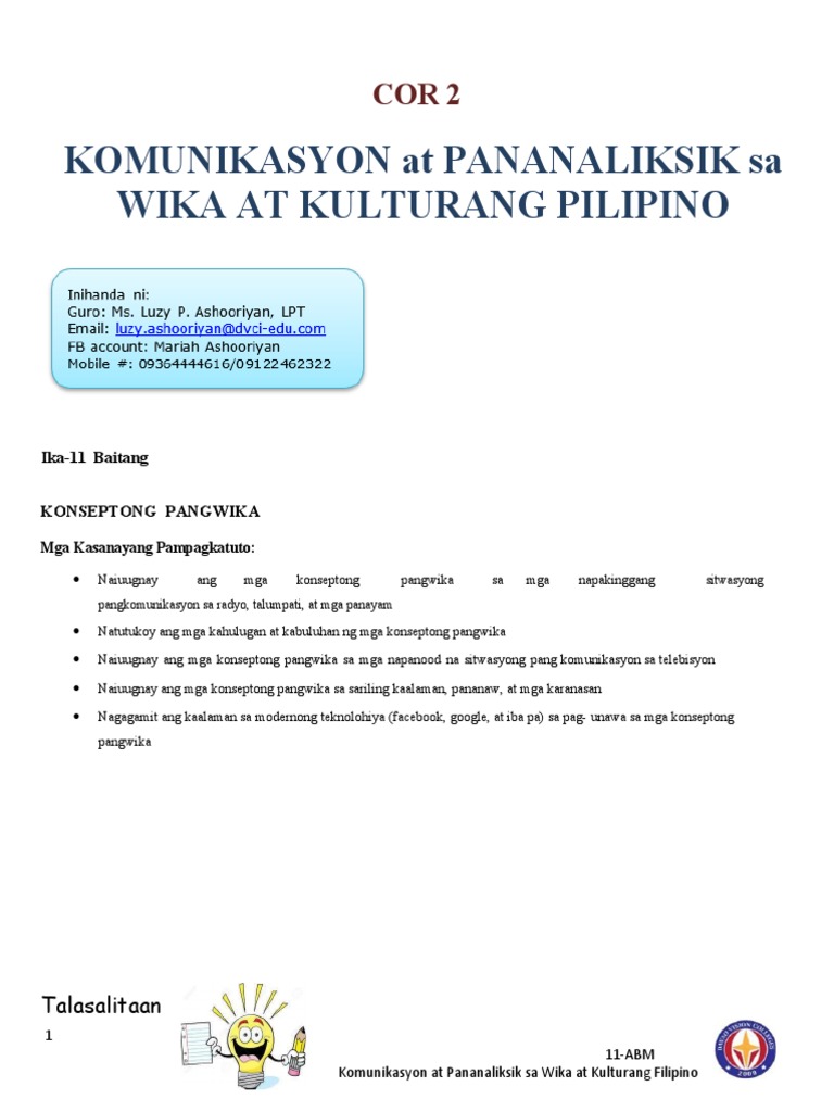 Cor 2 Set A2 Prelim | PDF