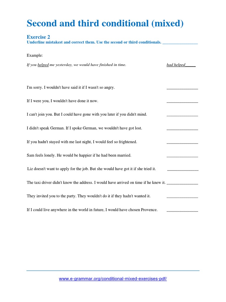 mixed-conditional-exercise-2 | PDF