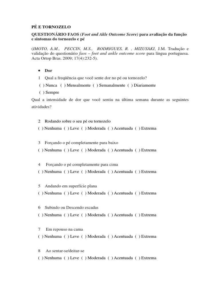 Fisioterapia 6 Faos | PDF