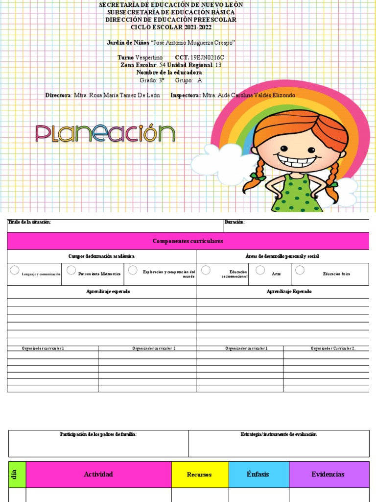 Formato de Planeación Actualizado | PDF