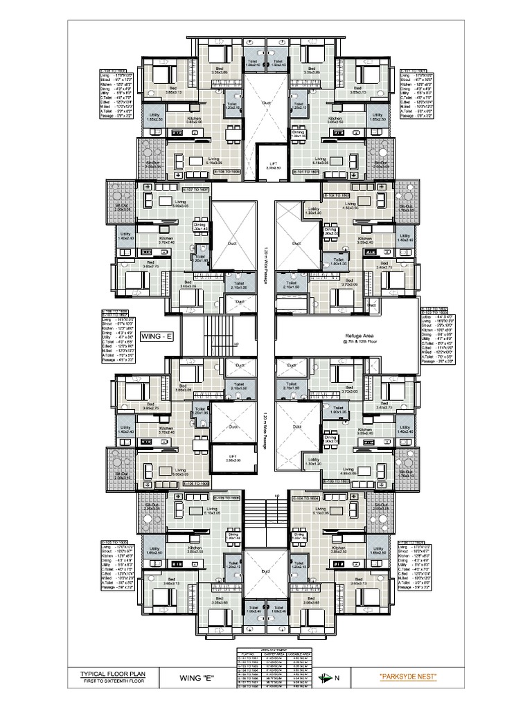 E - WING Floor Plan | PDF