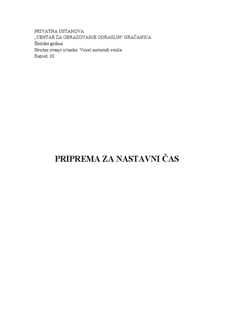 Način Kretanja Organizovanih Kolona | PDF