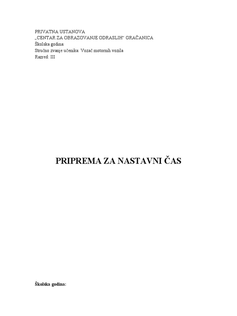 Kontrola Sistema Posjedovanja Vozila | PDF
