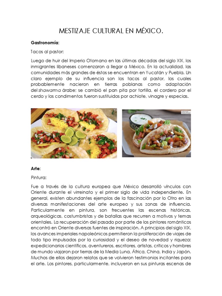 Mestizaje Cultural En México Pdf México España