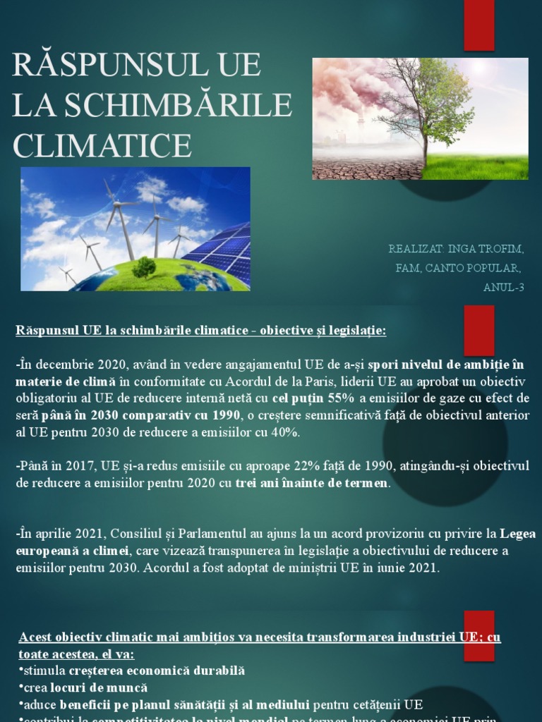 4.UE-Schimbările Climatice | PDF