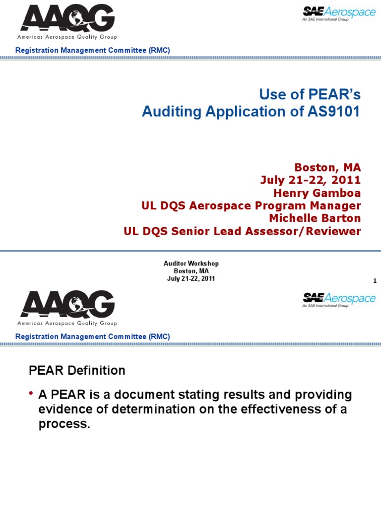 PEAR Presentation | PDF | Auditor's Report | Audit