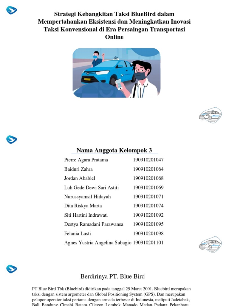 Strategi Kebangkitan Taksi Blue Bird | PDF
